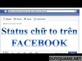 Tips for writing Facebook Status with arbitrary font size - AnonyViet ...