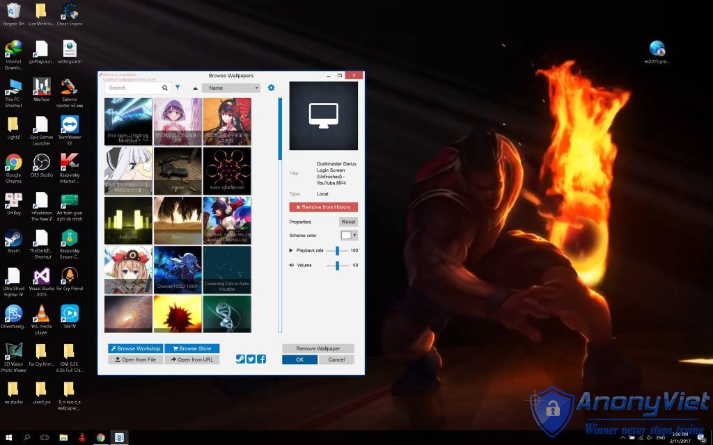 Instructions for using Wallpaper Engine to create animated wallpapers ...