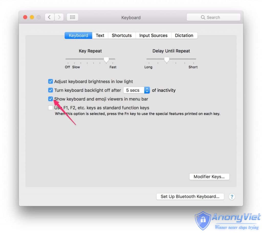 Enable the virtual keyboard on your computer - AnonyViet - English Version