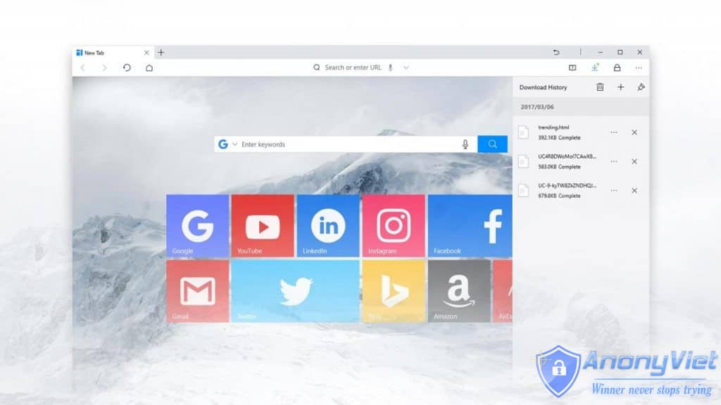 UC Browser trình duyệt nên dùng cho Windows 10 - AnonyViet