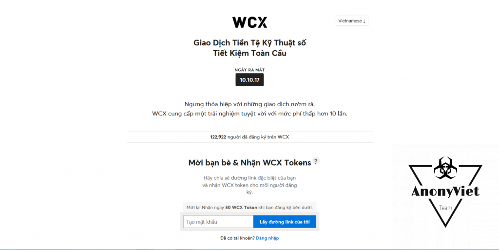 WCEX là gì và cách nhận loại tiền ảo WCX miễn phí - AnonyViet