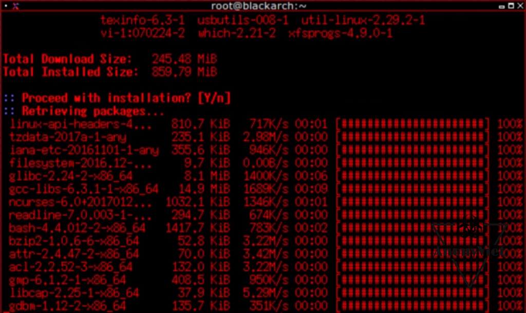 Instructions for downloading and installing BlackArch Linux operating ...