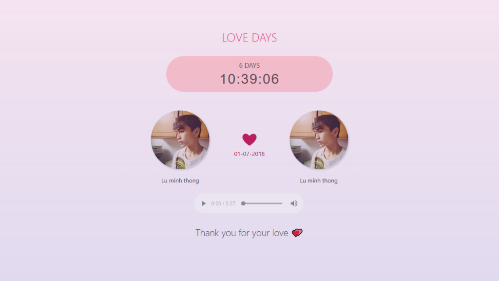 How to make a cute website to count days of love - AnonyViet - English ...