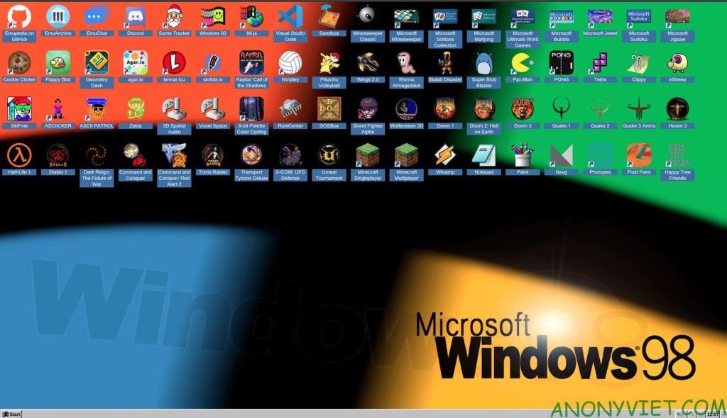 Cách sử dụng Windows 3.1/95/98/Me bằng Emupedia - AnonyViet