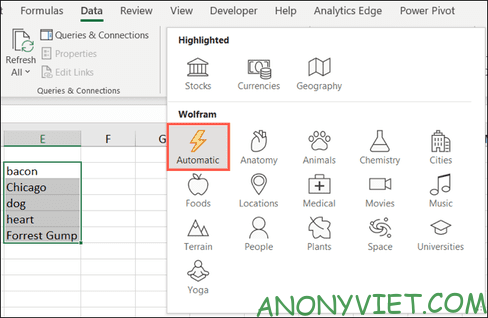 How to apply data type automatically in Excel - AnonyViet - English Version