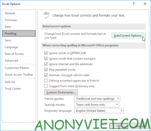 Lesson 38: How to check spelling in Excel - AnonyViet - English Version