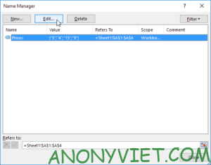Lesson 20: Dynamic naming technique - Basic Excel - AnonyViet - English Version