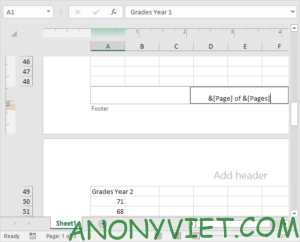 Lesson 85: How to use Page Number to number pages in Excel - AnonyViet ...