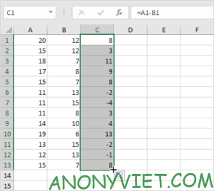 Lesson 178: How to change negative numbers to 0 in Excel - AnonyViet ...