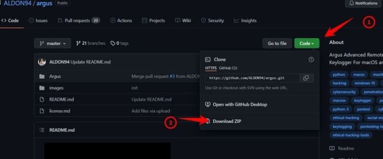 Argus - Tool Rat và keylogger sử dụng Python - AnonyViet