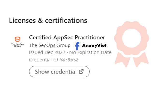 Add Certified Appsec Practitioner To Your Linkedin Profile Anonyviet English Version