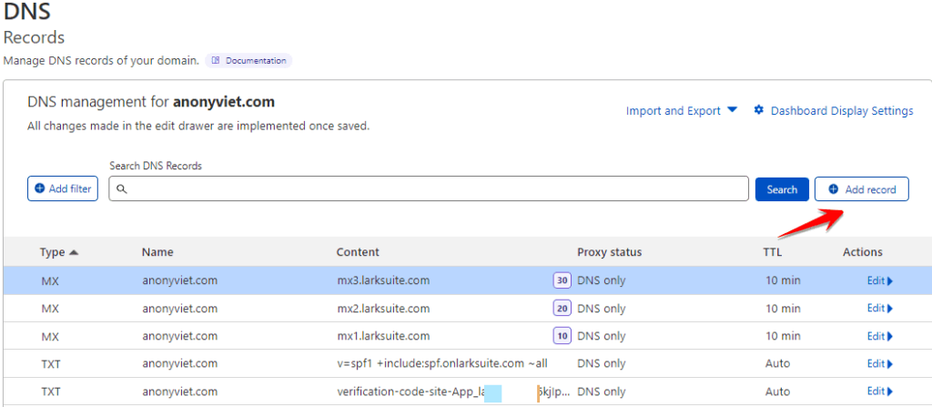 How to create a free Mail Domain with LarkSuite - AnonyViet - English ...