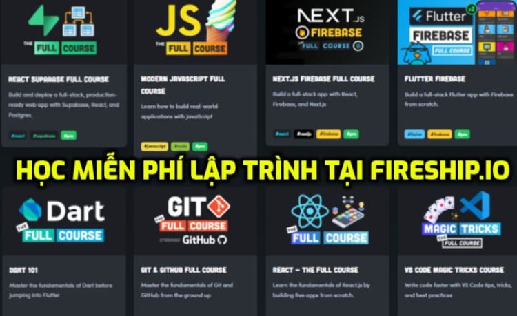 How to learn all courses for free at Fireship.io - AnonyViet - English Version