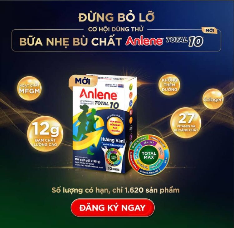 Cách nhận 2 gói ANLENE TOTAL 10 miễn phí - AnonyViet