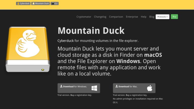 Mountain Duck - Giải pháp biến các bộ lưu trữ đám mây thành ổ đĩa ảo - AnonyViet