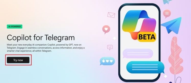 Hướng dẫn sử dụng Copilot trên Telegram - AnonyViet