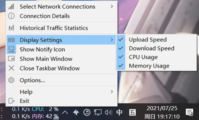 Monitor network speed on Taskbar with TrafficMonitor - AnonyViet ...