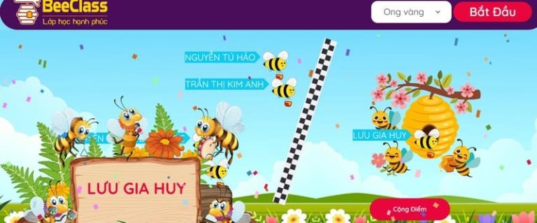 Tạo hiệu ứng chạy đua để gọi học sinh lên bảng trả bài bằng Bee Race ...