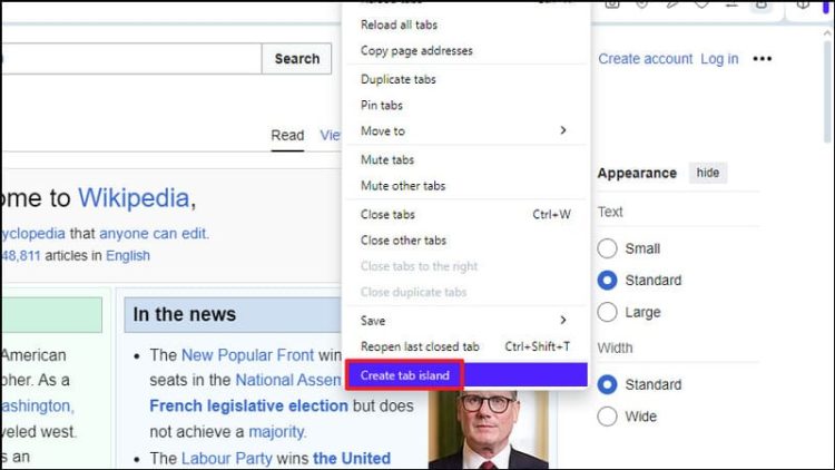 How to activate and use Tab Islands on Opera browser - AnonyViet ...