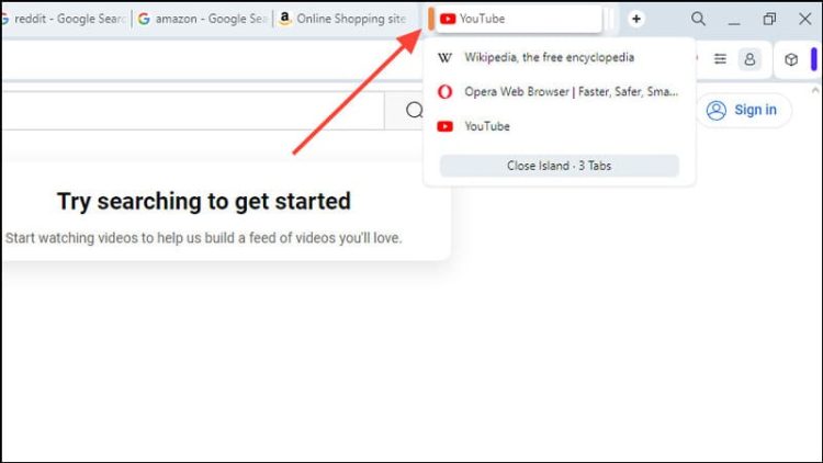 How to activate and use Tab Islands on Opera browser - AnonyViet ...