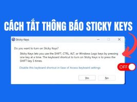 Instructions for turning off Sticky Keys prompt on Windows 11 ...