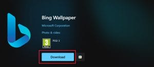 Instructions for downloading and installing Bing Wallpaper on Microsoft ...
