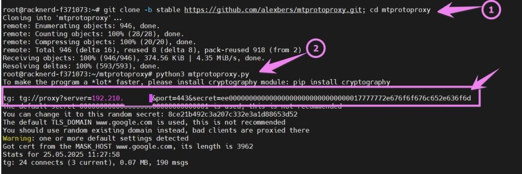 How to create a separate mtproto proxy to use Telegram when blocked ...